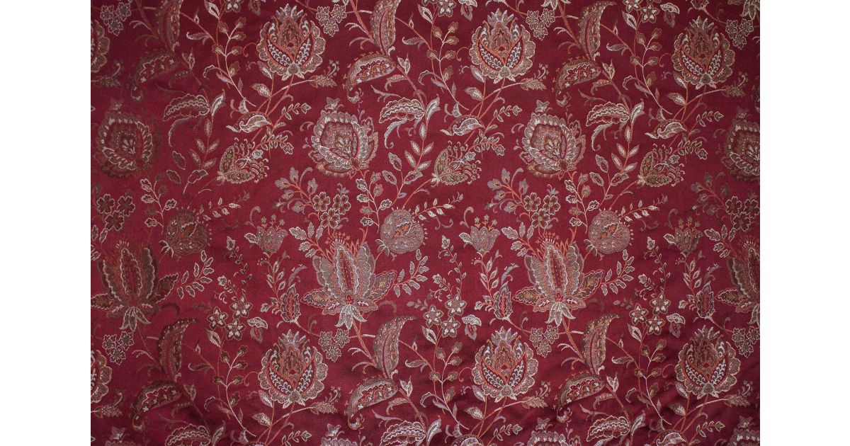 Aster Merlot Fabric - The Fabric Mill