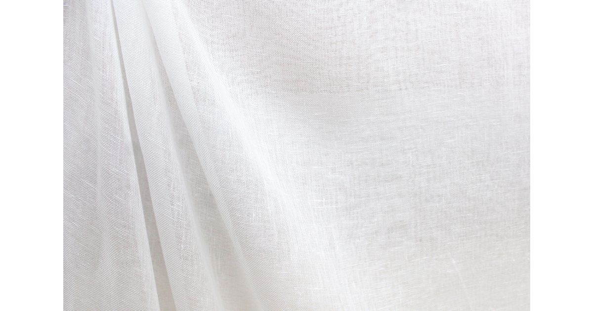 Augusta White Linen Scrim 118" - The Fabric Mill