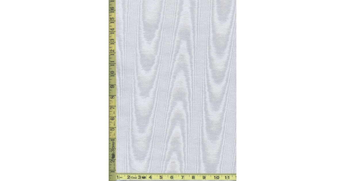 Bengaline Moire White Fabric - The Fabric Mill